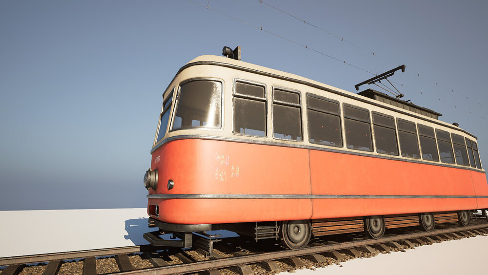 Vintage Red Tram 3D model - Download Tram on 3DModels.org