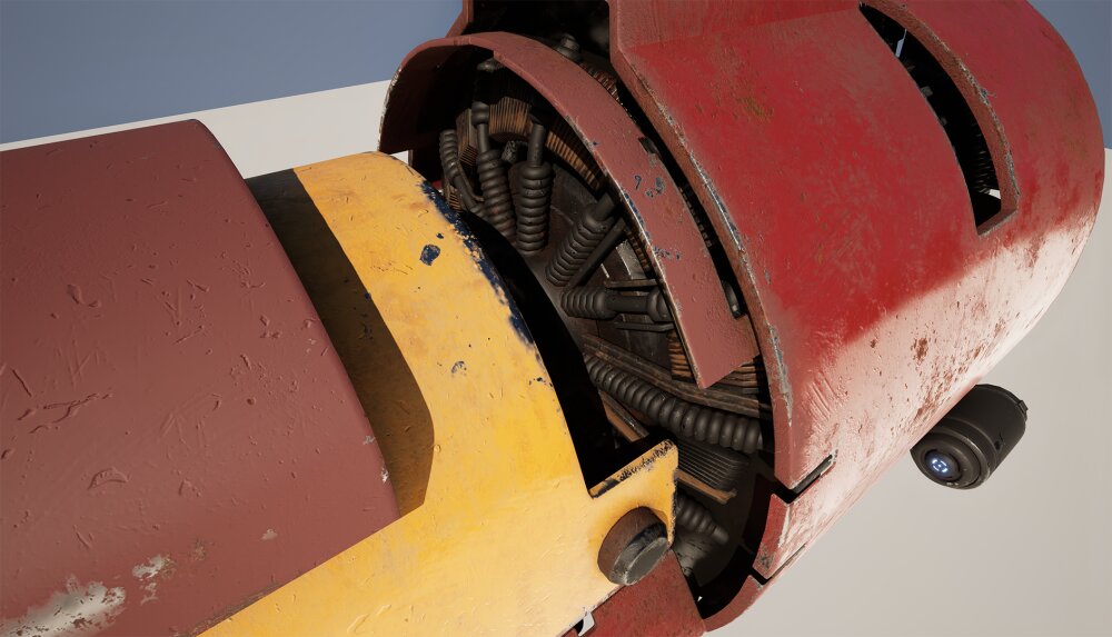 Futuristic Diesel Punk Train 3D model - Download Locomotive on 3DModels.org