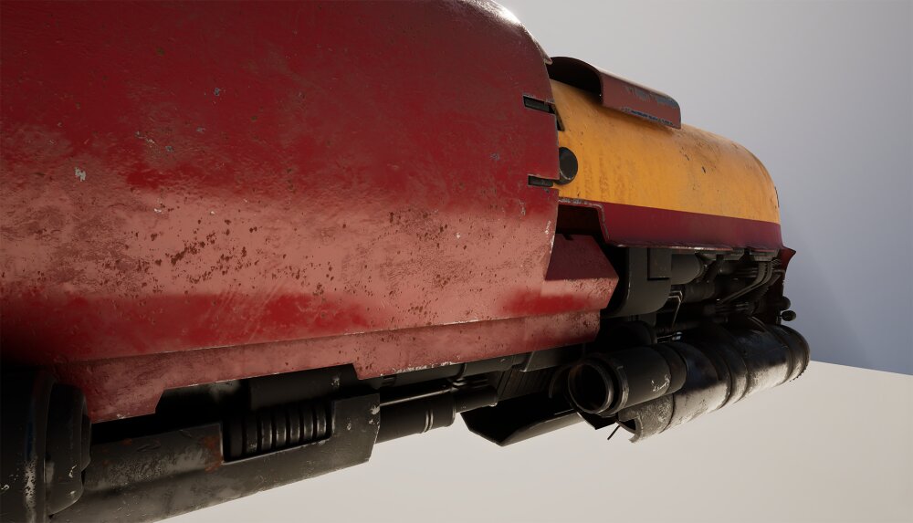 Futuristic Diesel Punk Train 3D model - Download Locomotive on 3DModels.org