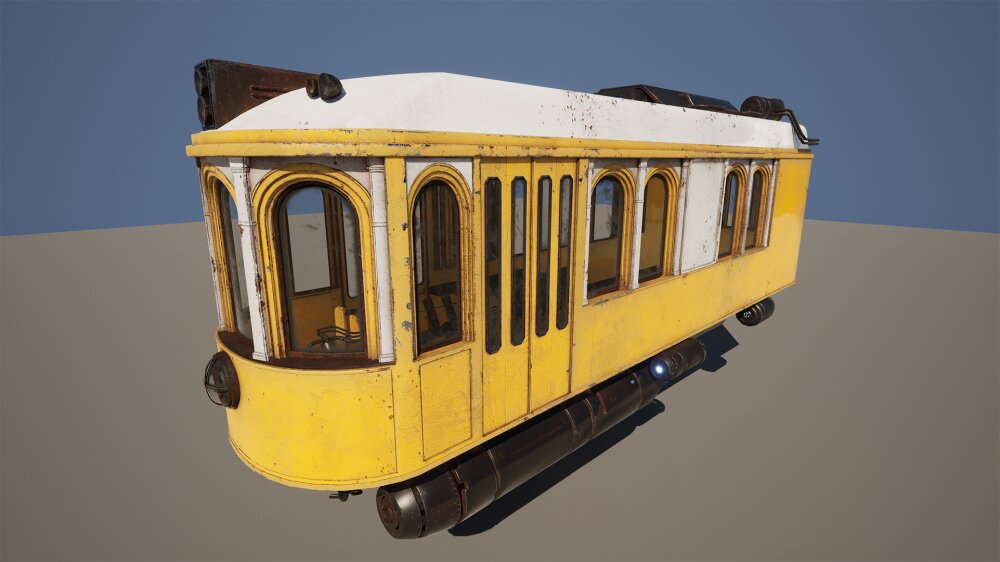 Diesel Punk Tram 3D model - Download Tram on 3DModels.org