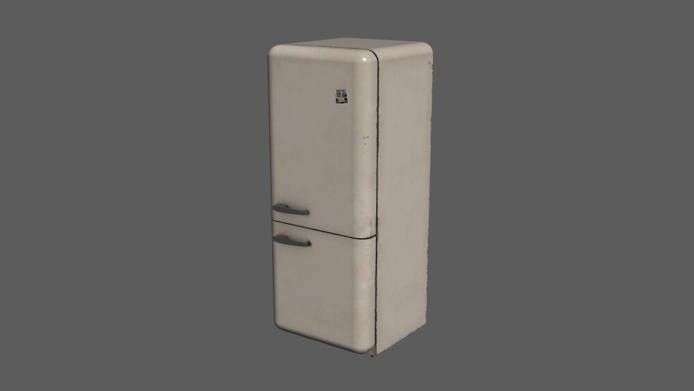 Vintage Fridge 3D model - Download Home Appliances on 3DModels.org