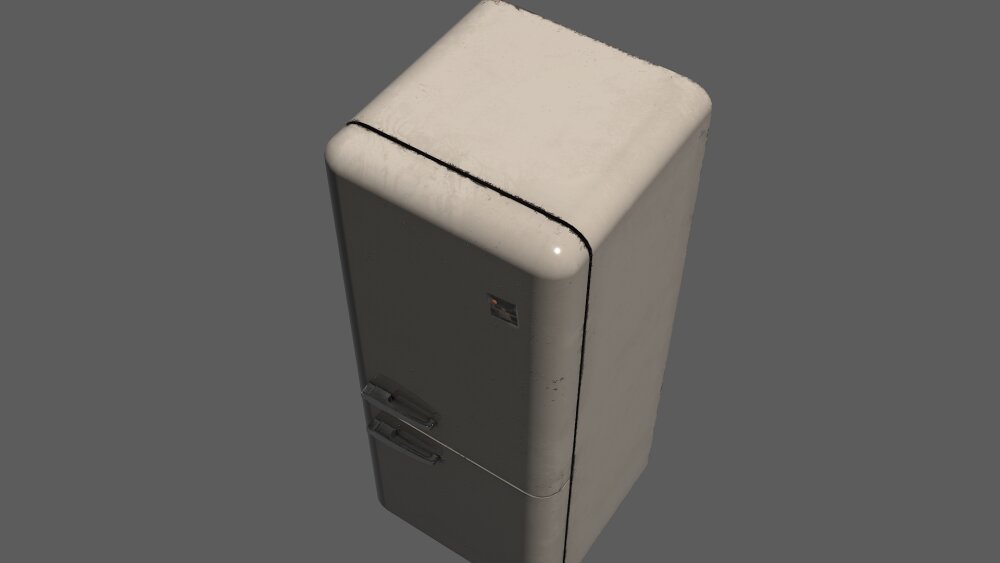 Vintage Fridge 3D model - Download Home Appliances on 3DModels.org