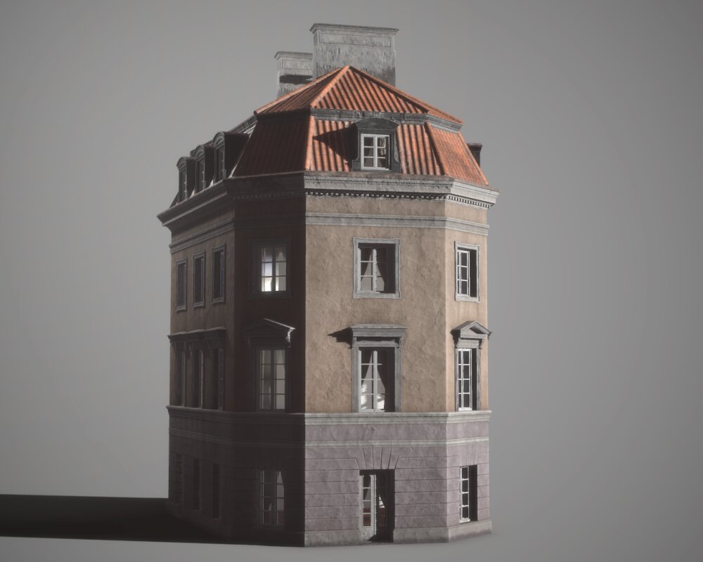 European tenement 01 3D 모델 - 다운로드 건축물 on 3DModels.org