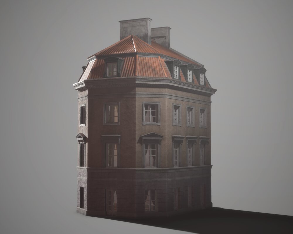 European tenement 01 3D 모델 - 다운로드 건축물 on 3DModels.org
