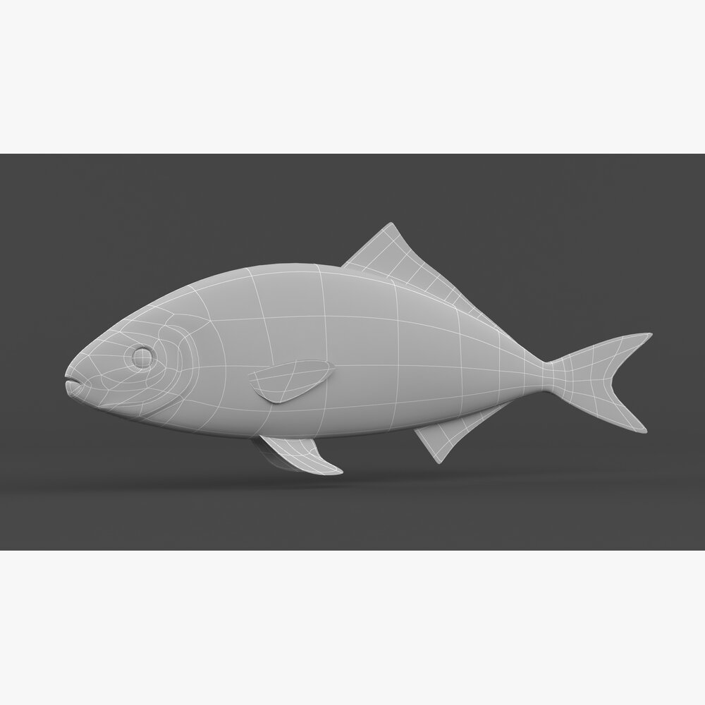 Amberjack Fish 3D model - Download Fish on 3DModels.org