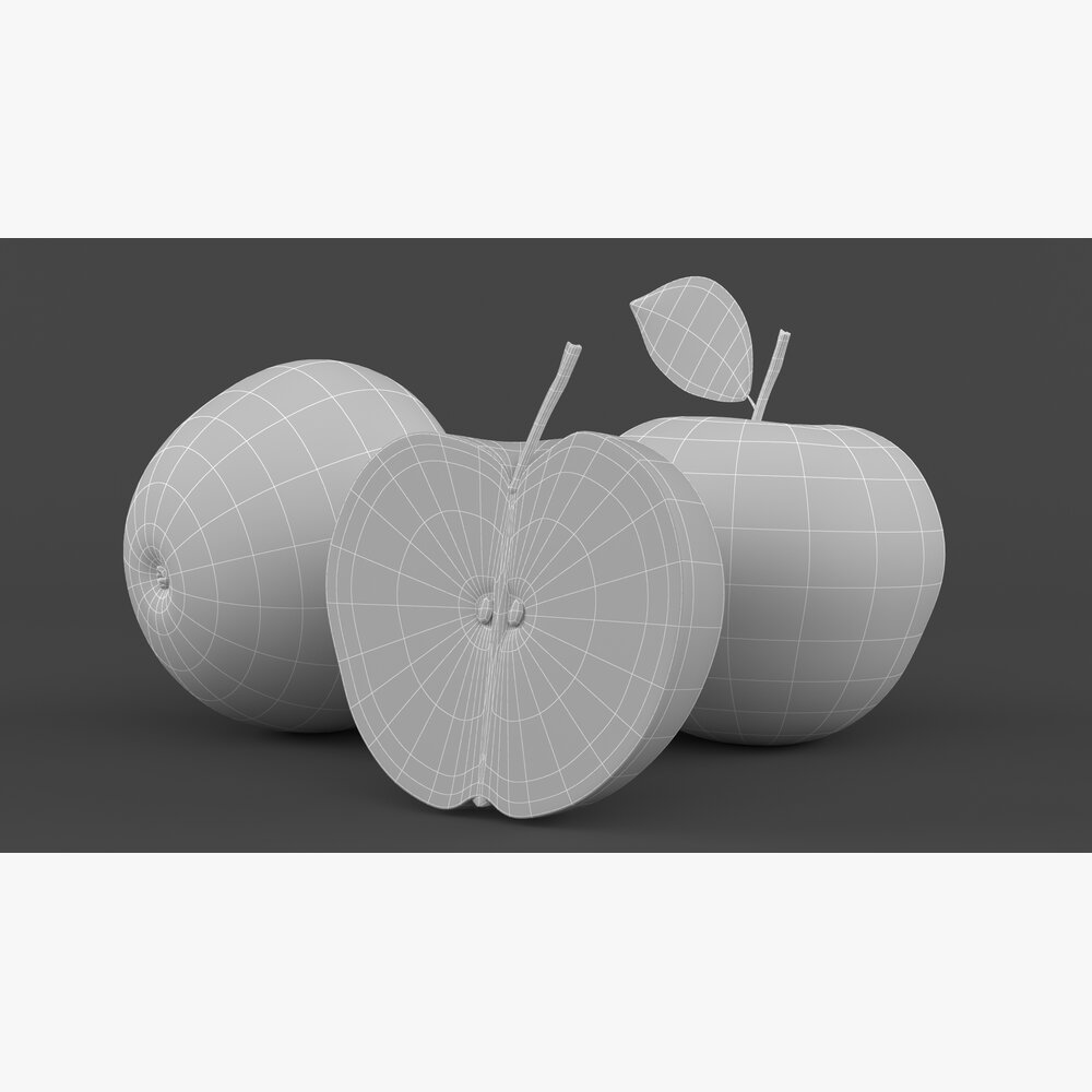 Green Apple Fruit 3D model - Download Fruit on 3DModels.org