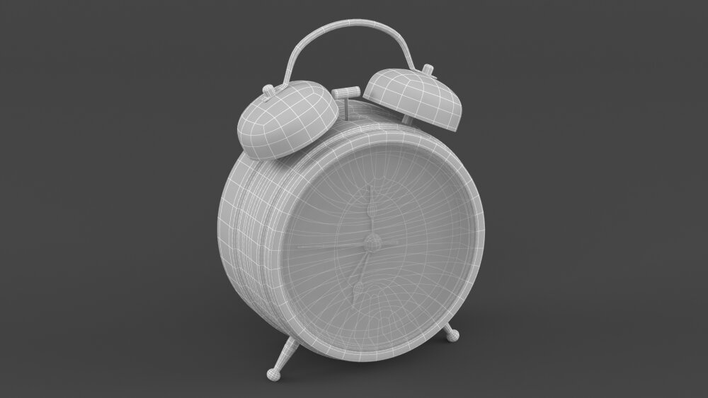 Colorful Retro Alarm Clock 3D model - Download Decoration on 3DModels.org