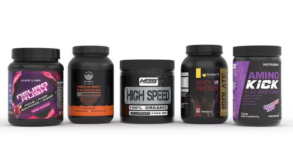 Organic Protein Supplement Collection 3D model - Download Health and ...