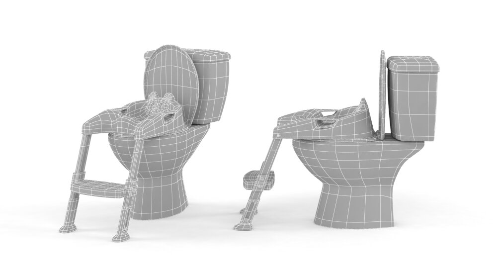 Potty Training Toilet Seat 3D model - Download Bathroom Fixtures on ...