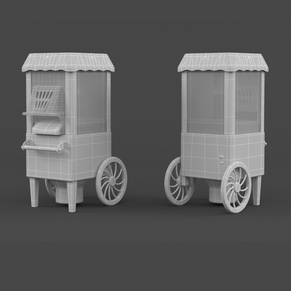 Popcorn Maker Machine 3D model - Download Appliances on 3DModels.org