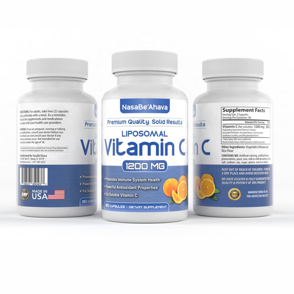 Liposomal Vitamin C 1200 mg Supplement 3D model - Download Health and ...