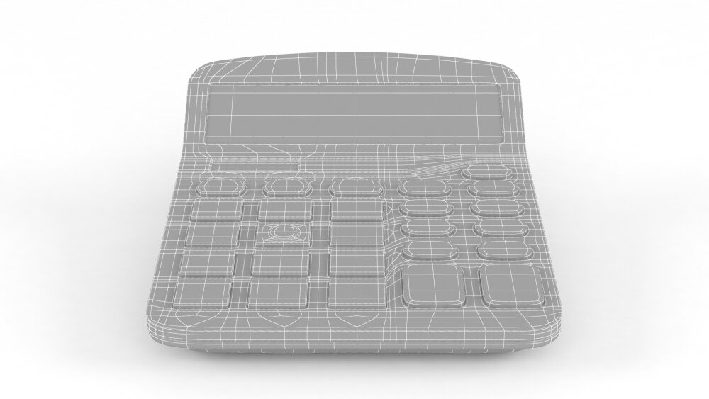 숫자 키패드가 있는 디지털 계산기 3D 모델 - 다운로드 문구류 on 3DModels.org