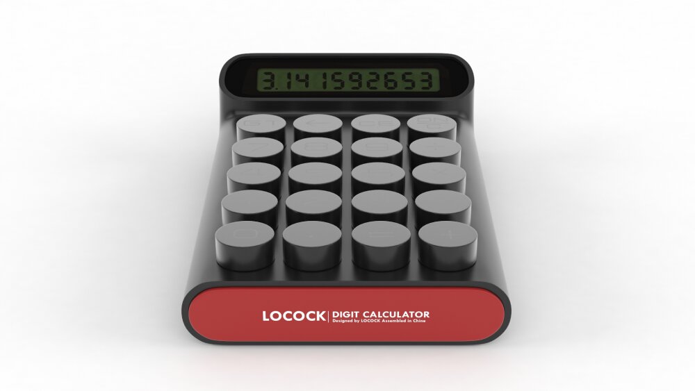 Retro Button Calculator 3D 모델 - 다운로드 문구류 on 3DModels.org
