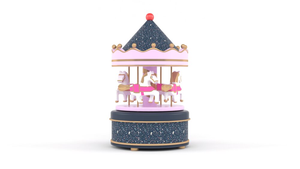 Whimsical Carousel Music Box 3D model - Download Toys on 3DModels.org