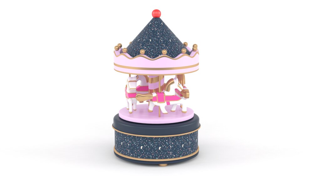 Whimsical Carousel Music Box 3D model - Download Toys on 3DModels.org