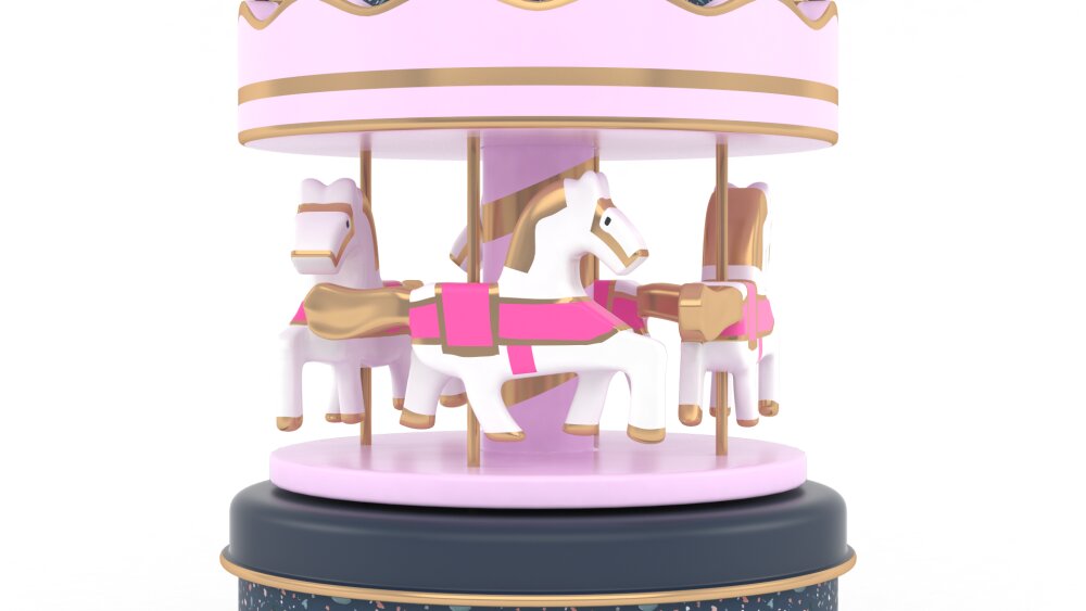 Whimsical Carousel Music Box 3D model - Download Toys on 3DModels.org