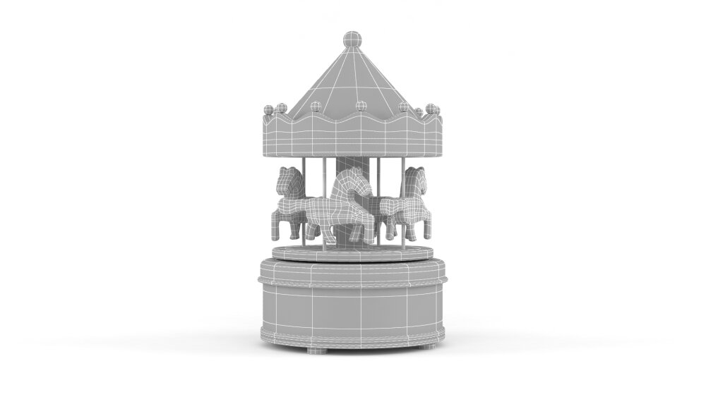 Whimsical Carousel Music Box 3D model - Download Toys on 3DModels.org