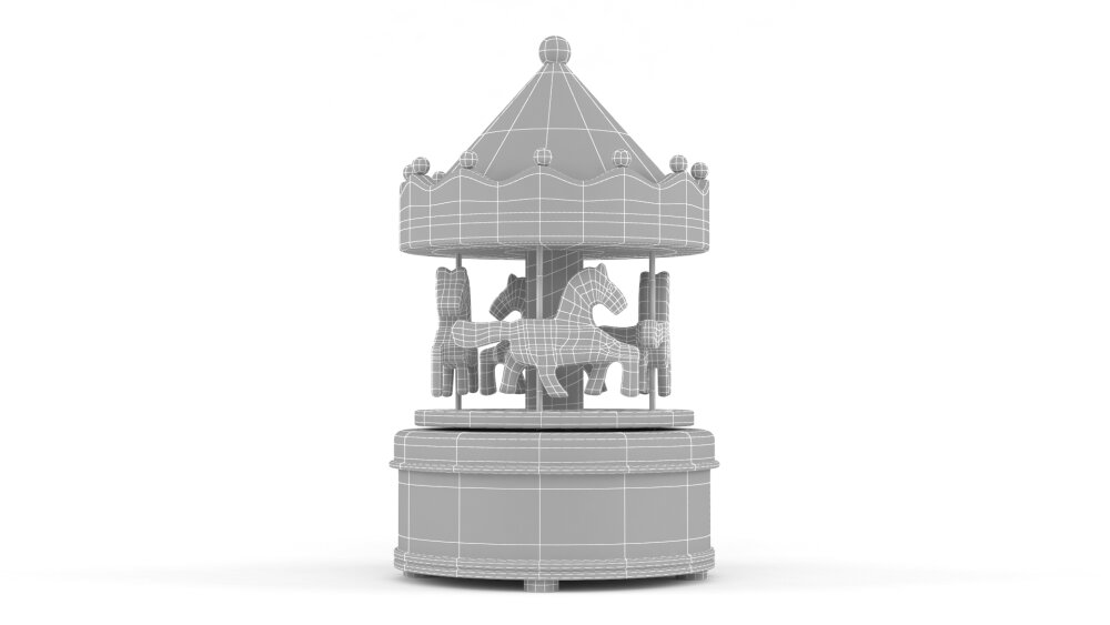 Whimsical Carousel Music Box 3D model - Download Toys on 3DModels.org