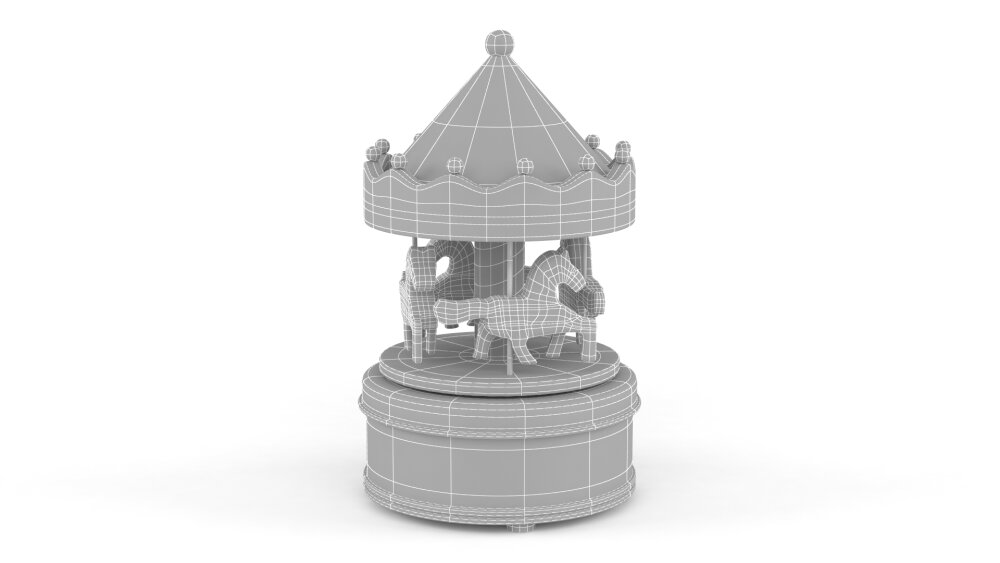 Whimsical Carousel Music Box 3D model - Download Toys on 3DModels.org