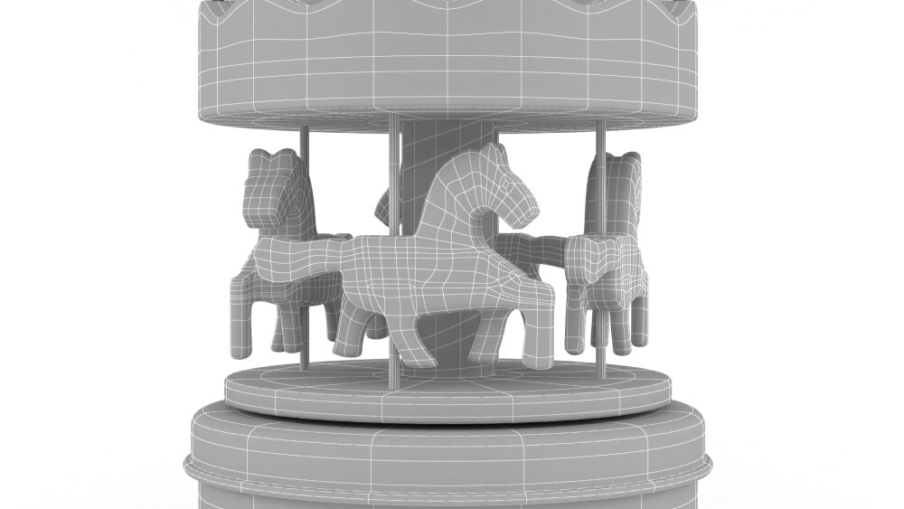 Whimsical Carousel Music Box 3D model - Download Toys on 3DModels.org
