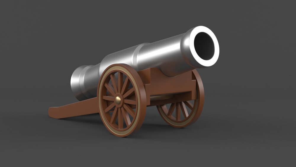 Stylized Classic Cannon 3D model - Download Hobbies on 3DModels.org