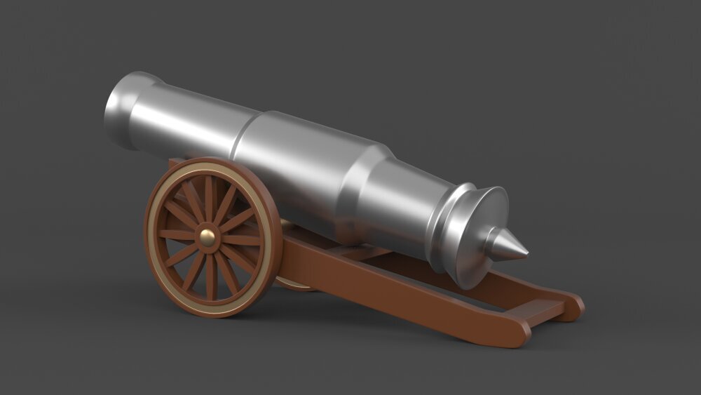 Stylized Classic Cannon 3D model - Download Hobbies on 3DModels.org