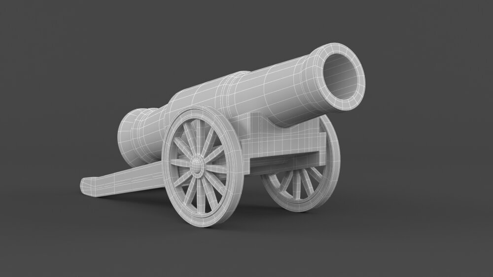 Stylized Classic Cannon 3D model - Download Hobbies on 3DModels.org