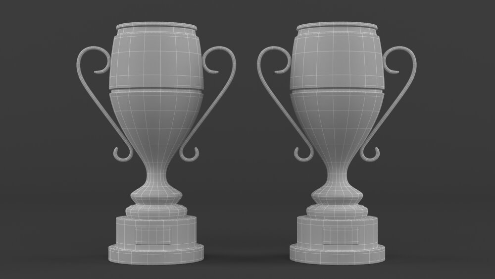 Gold and Silver Sport Trophies 3D model - Download Trophy on 3DModels.org