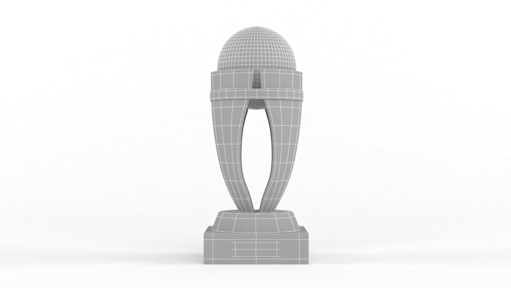 Collection of Golden Football Trophies 3D model - Download Trophy on ...