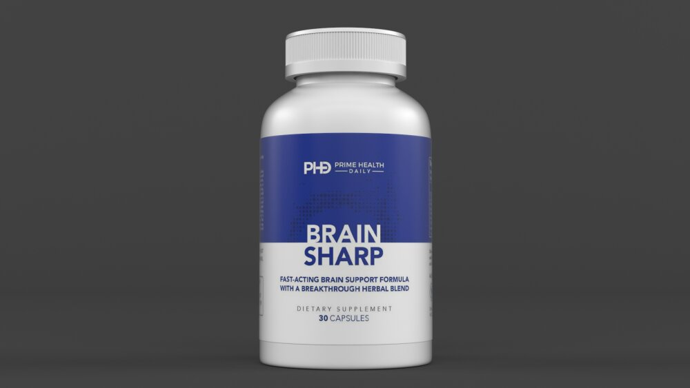 Brain Sharp Supplement Bottle 3D model - Download Medical Equipment on ...