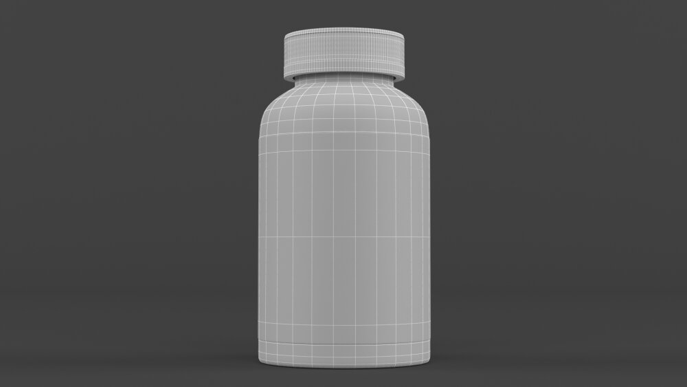 Brain Sharp Supplement Bottle 3D model - Download Medical Equipment on ...