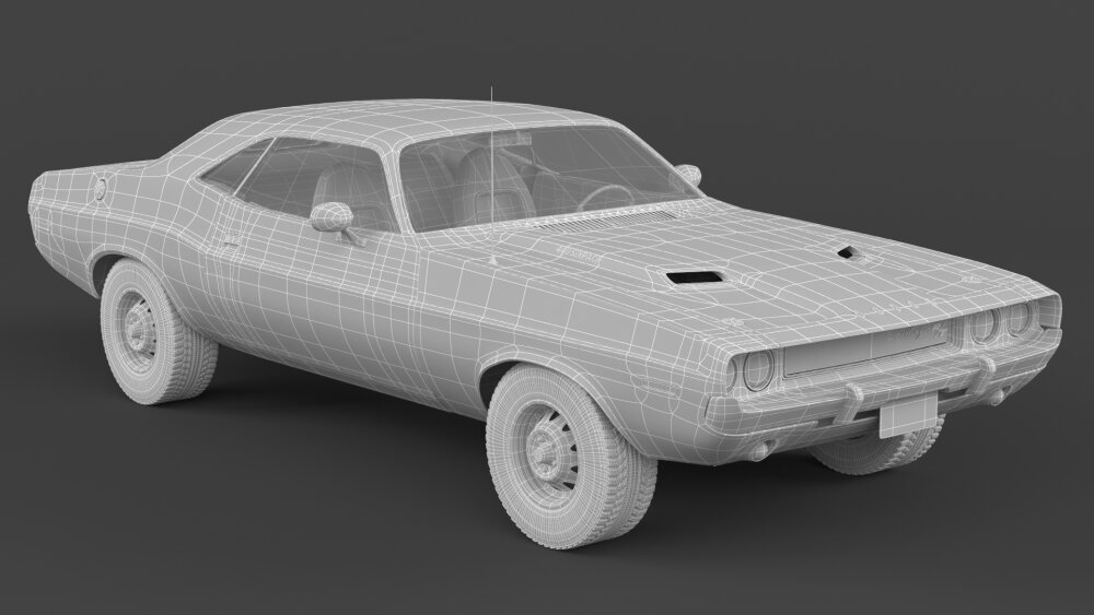 Classic Dodge Challenger Muscle Car 3D模型 - 下载 Sports car on 3DModels.org