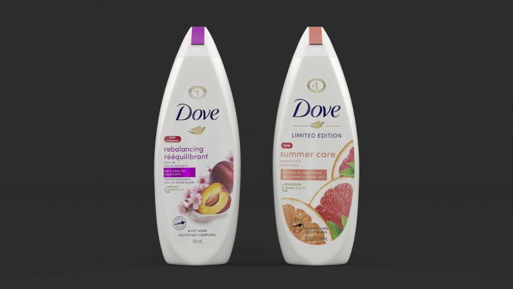 Dove Body Wash Bottle Varieties 3D model - Download Health and Beauty ...