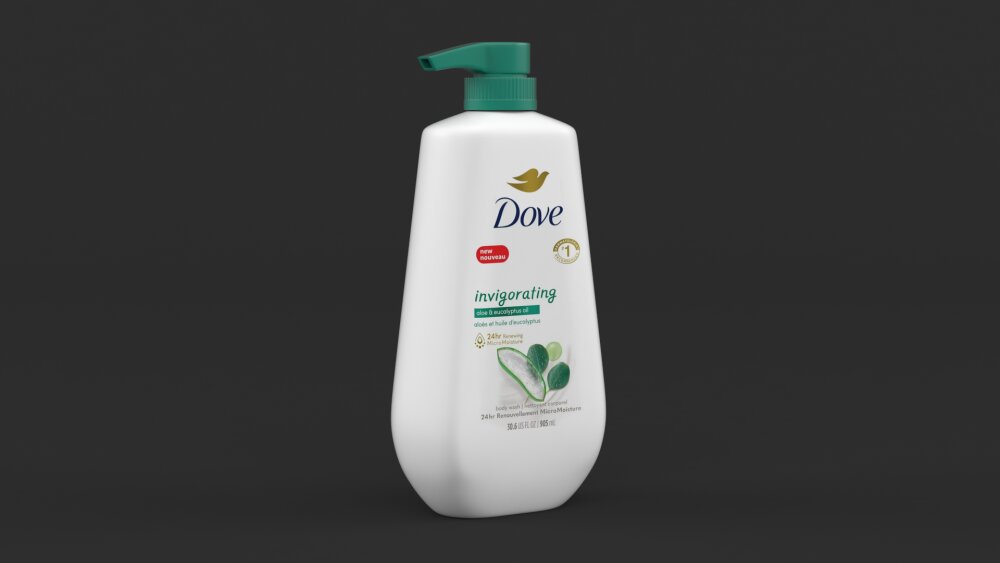 Dove Body Wash Set 3D model - Download Health and Beauty on 3DModels.org