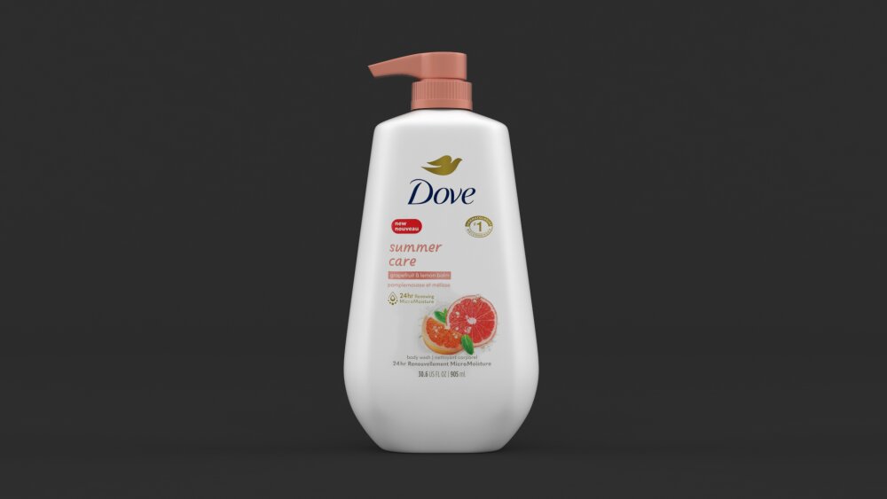 Set de Gel de Ducha Dove con Vigorizante y Cuidado de Verano Modelo 3D ...