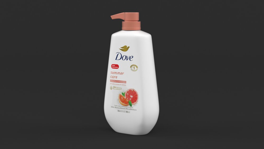 Dove Body Wash Set 3D model - Download Health and Beauty on 3DModels.org