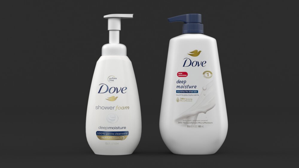 Botellas Dove Deep Moisture con Shower Foam Modelo 3D - Descargar Salud ...