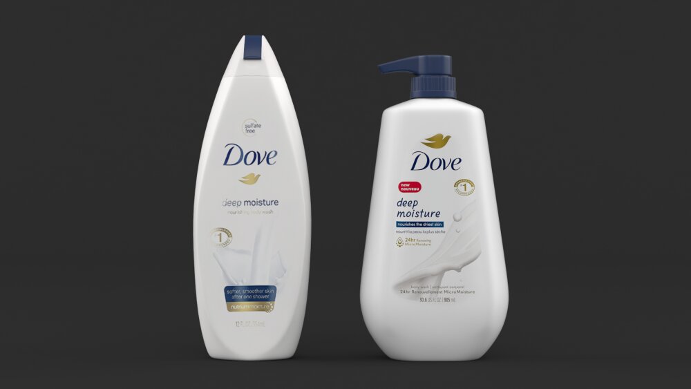 Set de Botellas Dove para Ducha Modelo 3D - Descargar Salud y Belleza ...