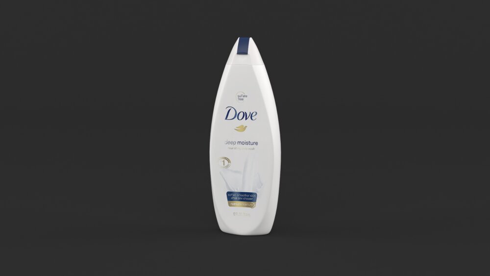Dove Moisture Product Lineup Bottles 3D model - Download Health and ...