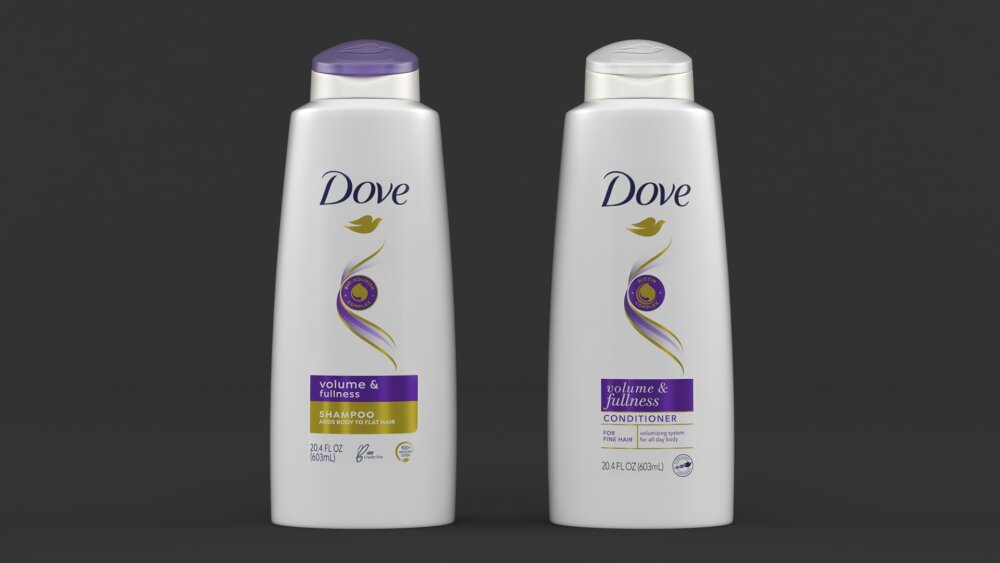 Dove Volume and Fullness Shampoo and Conditioner 3D model - Download ...