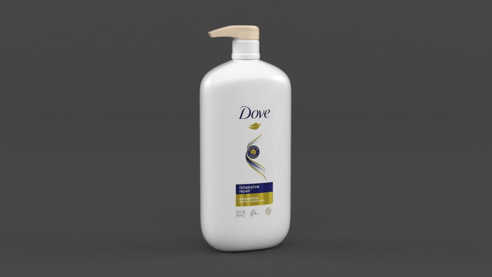 Dove Shampoo and Conditioner Bottle Set 3D model - Download Health and ...