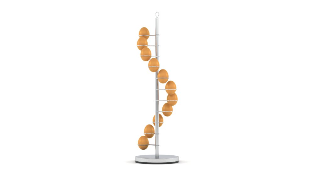 Vertical Spiral Egg Storage Rack 3D model - Download Tableware on ...