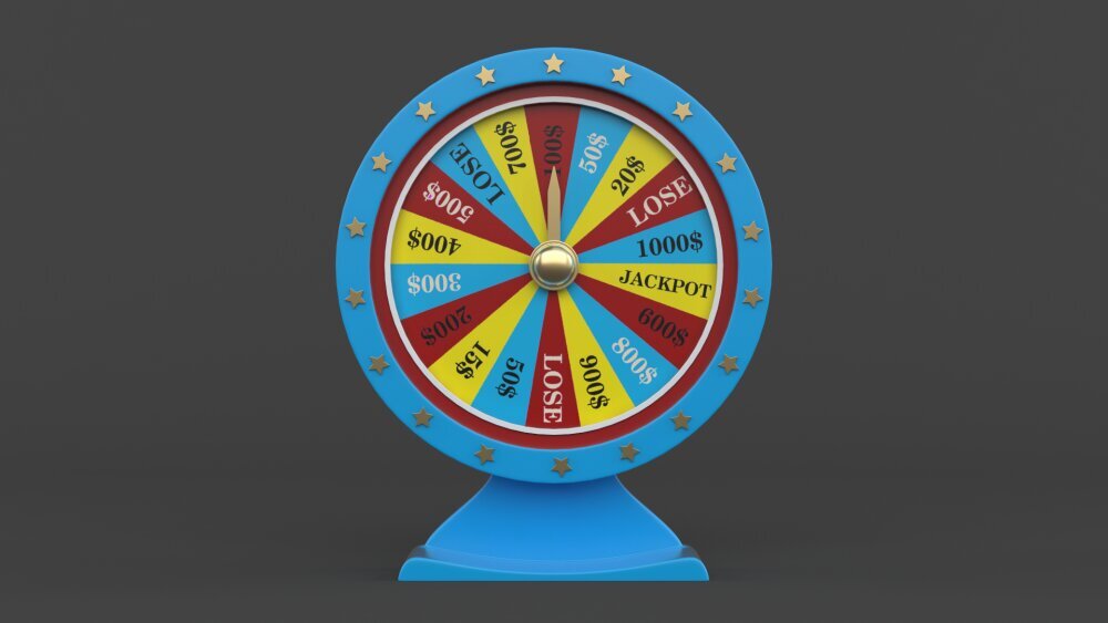 Blue with Gold Stars Fortune Wheel 3D model - Download Hobbies on ...
