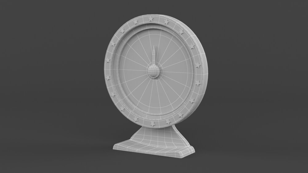 Blue with Gold Stars Fortune Wheel 3D model - Download Hobbies on ...
