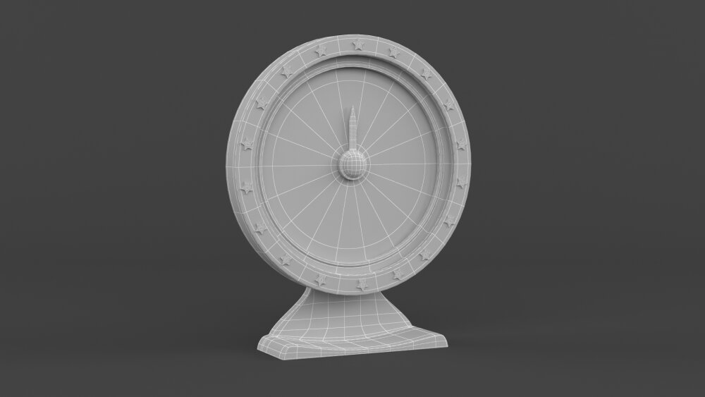 Blue with Gold Stars Fortune Wheel 3D model - Download Hobbies on ...