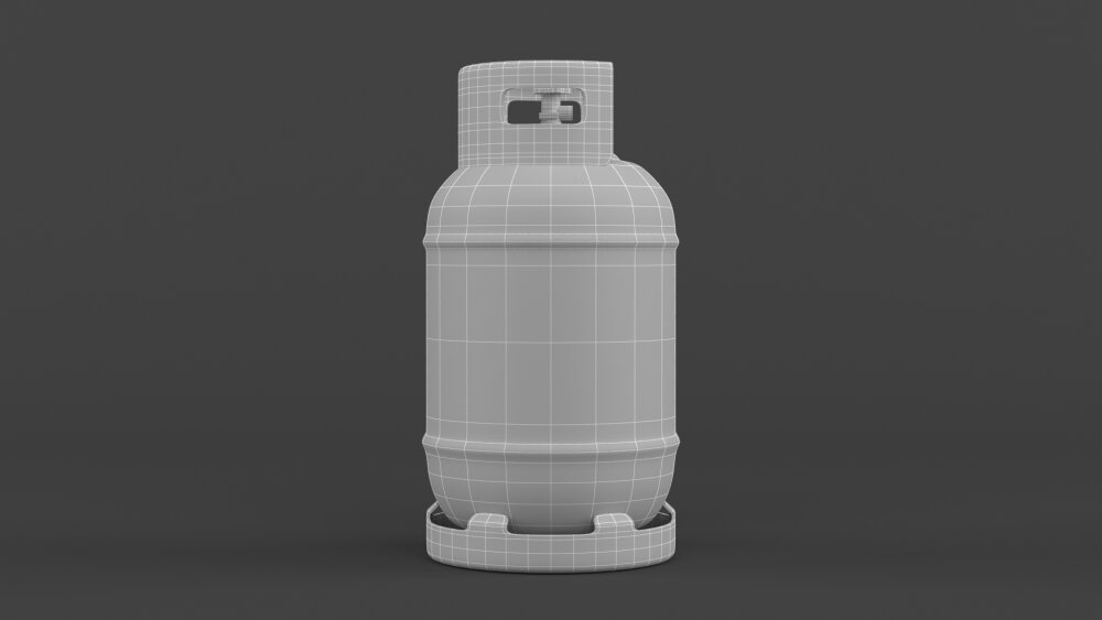 Gas Cylinder Red 3D model - Download Tools on 3DModels.org