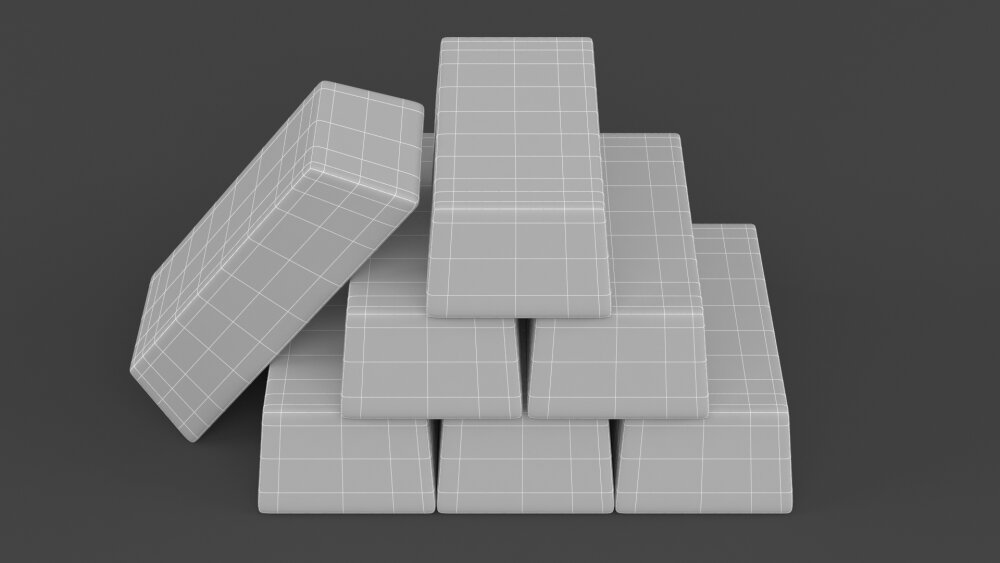 Stack of Gold Bars 3D model - Download Jewelry on 3DModels.org