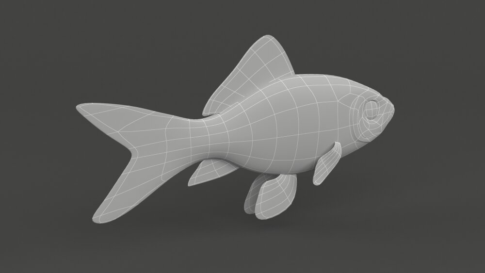 Gold Fish 3D model - Download Fish on 3DModels.org