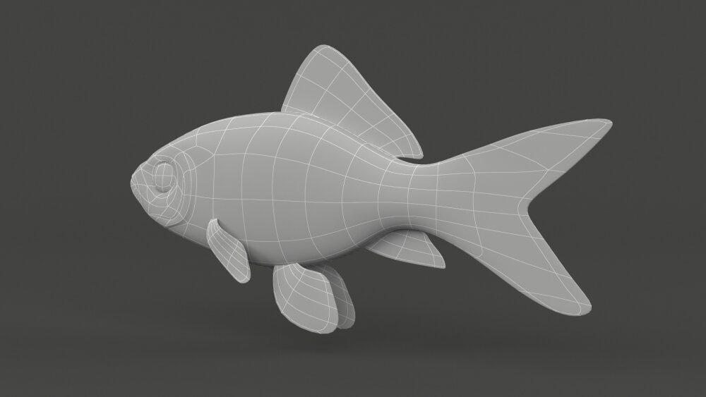 Gold Fish 3D model - Download Fish on 3DModels.org