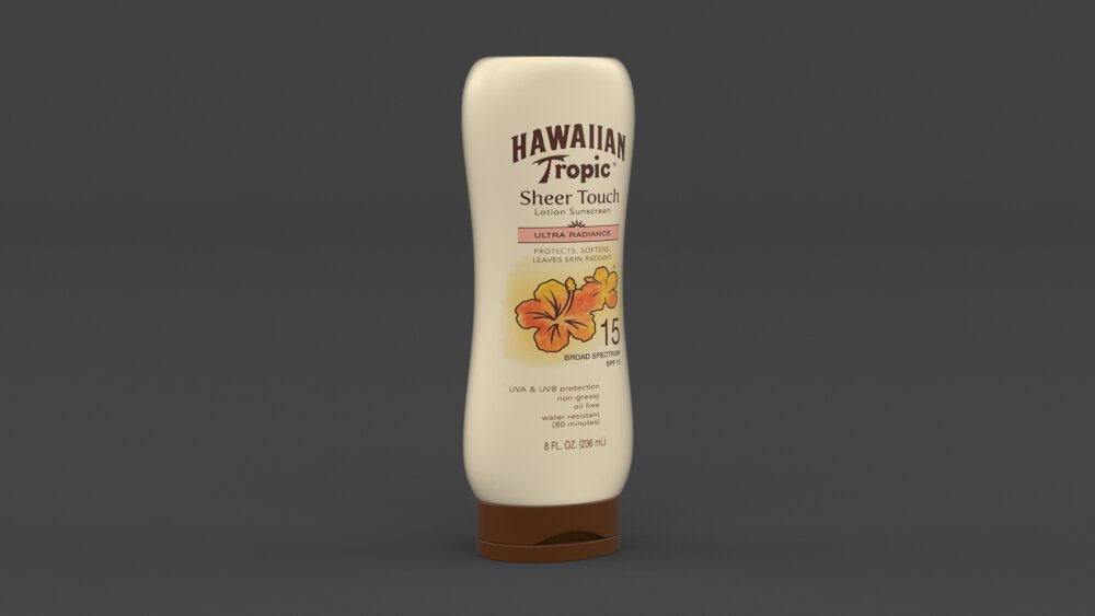 Hawaiian Tropic Sunscreen Lotion 3D model - Download Health and Beauty ...